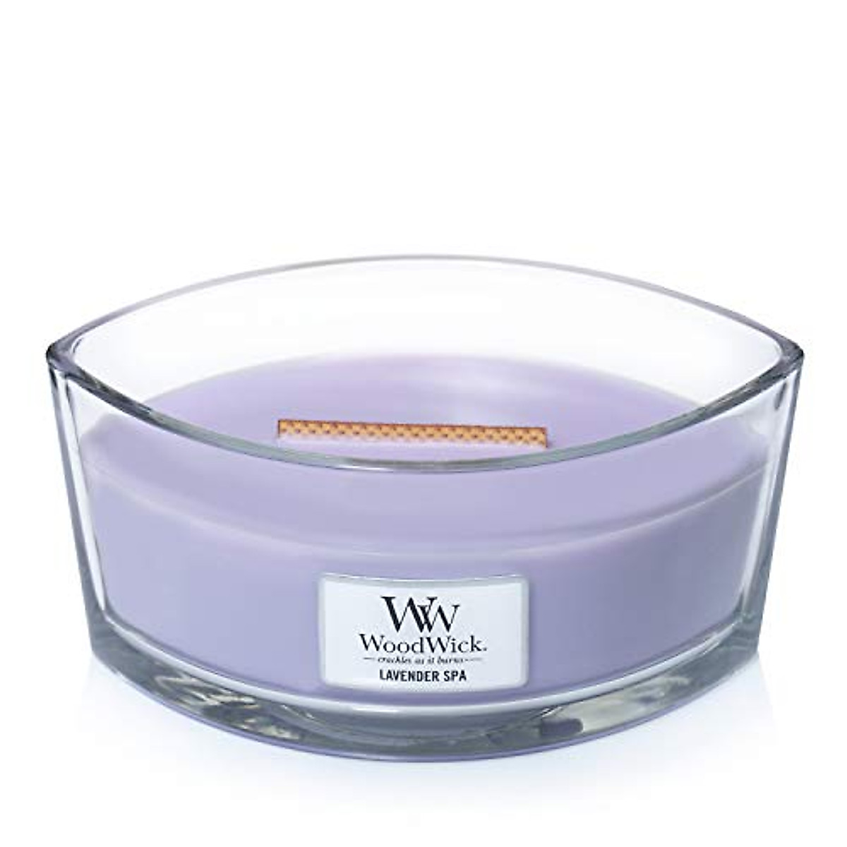 WoodWick Ellipse Scented Candle, Lavender Spa, 16oz | Up to 50 Hours Burn Time