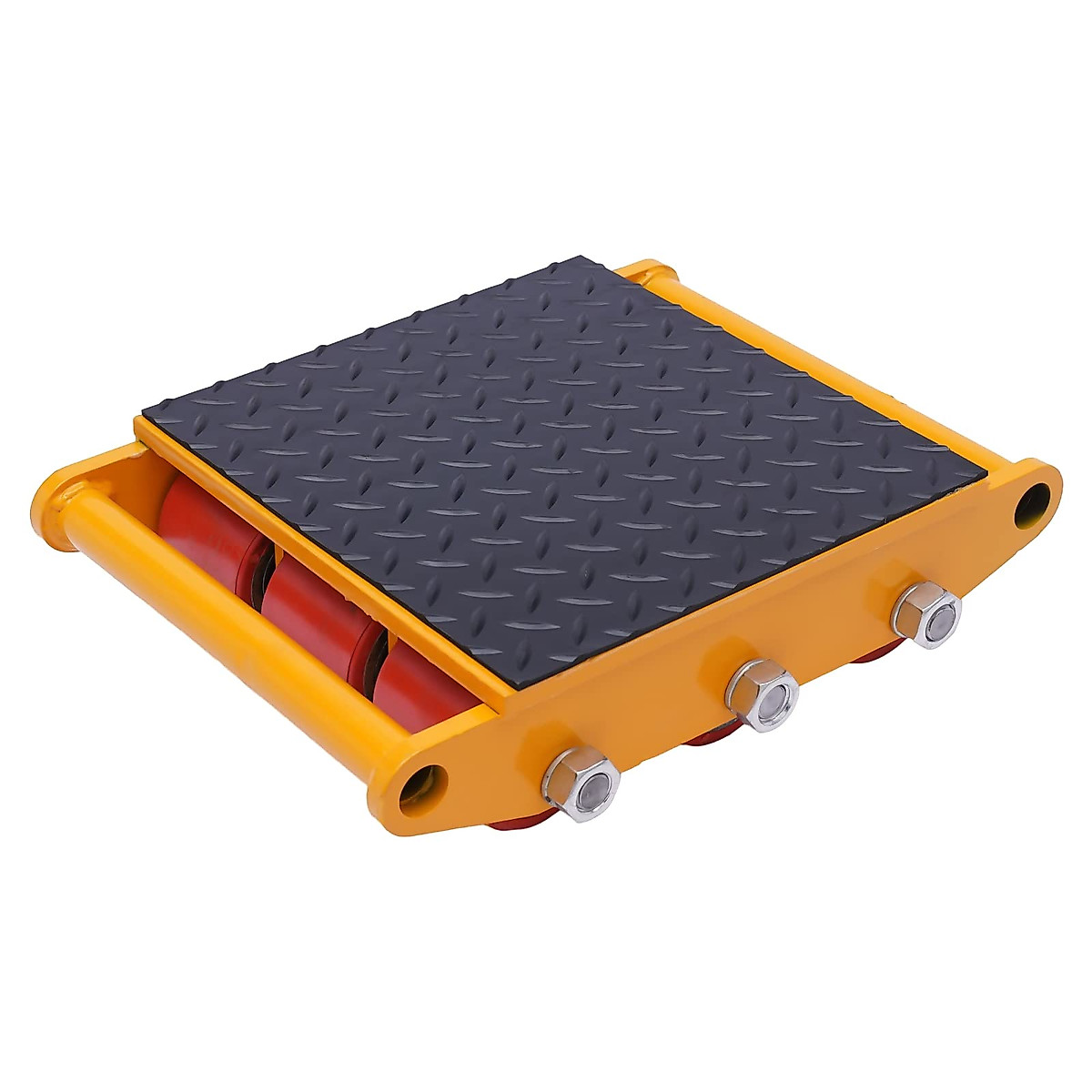 Industrial Machinery Mover,15T 33069lbs Machinery Skate Dolly Roller Heavy Duty Mover with 9 Rollers,Yellow