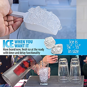 Deco Chef 44LB Countertop Nugget Ice Maker with 2.6LB Auto-Renew Basket and Automatic Cleaning, 1.8LB per Hour, First Batch in 10 Minutes, Stainless Steel