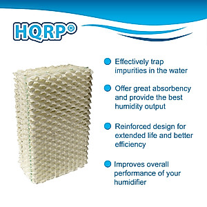 HQRP 2-Pack Wick Filter Compatible with Emerson Kenmore HDC-1 HDC1 14910 32-14910 fits HD07W HD08W HD12W HD12W1 HD6000 HD8000 29960 29970 Series Console Humidifiers