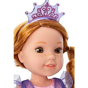 American Girl WellieWishers 14.5-inch Doll Royal Ruffles Nightie & Robe Outfit with a Tiara Headband, For Ages 4+