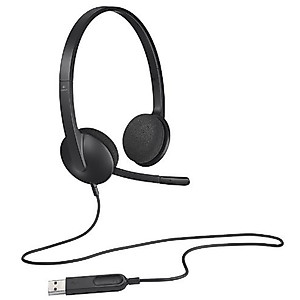 Logitech USB Headset H340, Stereo, USB Headset for Windows and Mac (Certified Refurbished)