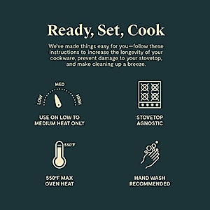 Caraway Nonstick Ceramic Cookware Set (12 Piece) Pots, Pans, Lids and Kitchen Storage - Non Toxic, PTFE & PFOA Free - Oven Safe & Compatible with All Stovetops (Gas, Electric & Induction) - Gray