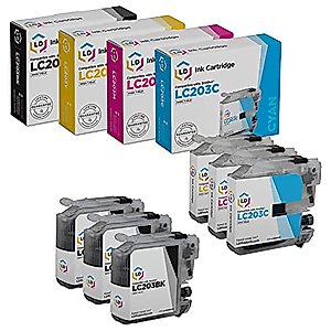 LD Compatible Ink Cartridge Replacement for Brother LC203 High Yield (3 Black, 1 Cyan, 1 Magenta, 1 Yellow, 6-Pack)