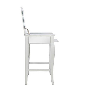 Linon Silver Harper Vanity Set, 32" W x 18" D x 46.75" H