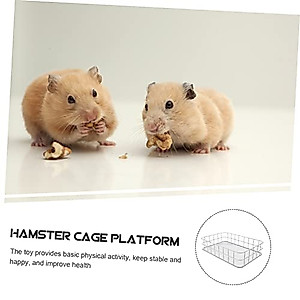 Hamster Platform Small Animal Cages Squirrel Toys Pet Toys Small Animal Habitat Ferret Hammock Hamster Ladder Hamster Supplies Iron Chinchilla Toy Decorative Chinchilla Toy White