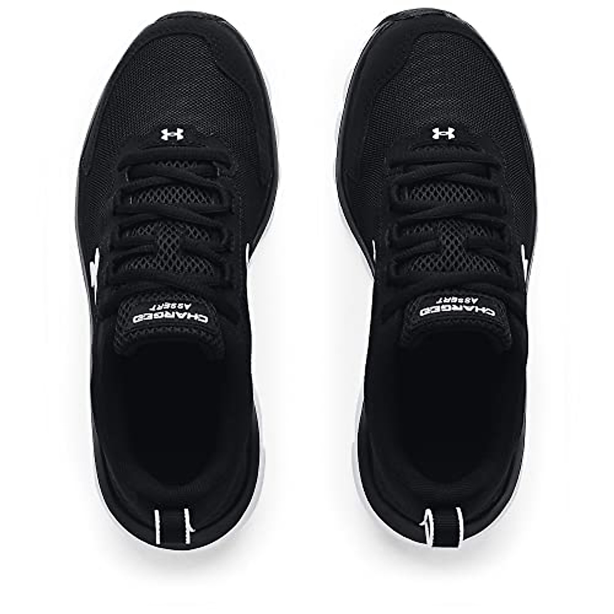 Under Armour Women's Charged Assert 9, Black (001)/White, 9 M US