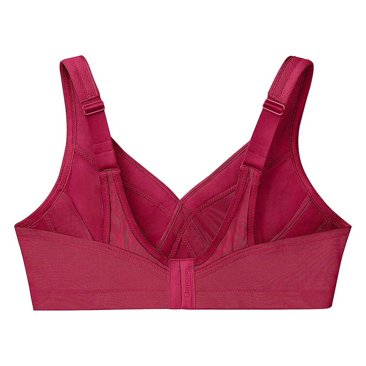 Glamorise Full Figure Plus Size MagicLift Seamless Sports Bra Wirefree #1006 Ruby Red
