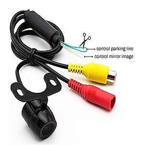 Backup Camera for Car Casoda Wide View Angle 2-in-1 Universal Car Front Side Rear View Camera,2 Installation Options Removable Guildlines,Mirror Non-Mirror Image,12V Only