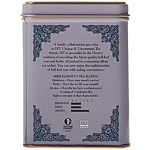 Harney & Sons Caffeinated Tea Tin Sachets, Black Currant, 20 Count
