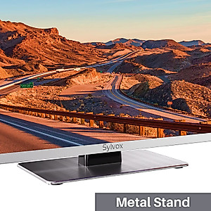 SYLVOX Smart RV TV, 24 inch TV with DVD Player Built-in, 12 Volt TV for RV Camper 1080P FHD, Android Smart Free Download APPs, Support WiFi Bluetooth, 2 HDMI & 2 USB, AC/DC Powered, Frameless Design