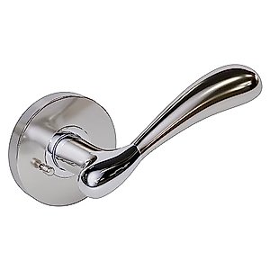 Avalon C-Series Maya - Modern Door Handle Door Lever Set in Satin Nickel - Nickel Polished Finish with Privacy Pin Function