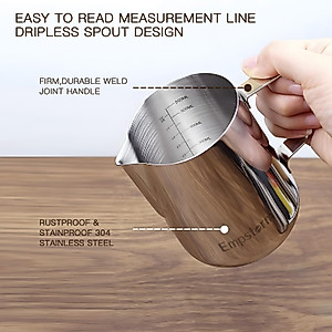 Empstorm 20 Bar Espresso Maker with Milk Frother Steam Wand, Compact Espresso Coffee Machine with for Cappuccino, Latte, Fast Heating (Fine)