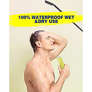 VIKICON Groin Hair Trimmer: Electric Body Shaver/Groomer for Ball &Pubic w/LED Light, Body Hair Grooming Trimmer Replaceable Ceramic Blade IPX7 Waterproof Wet/Dry, USB Charging Lightweight Male Razor