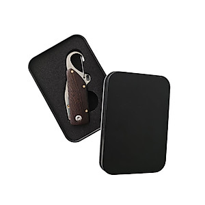 DOSMAMZ Pocket Knife, 1.4" Stainless Steel Double-sided Beveled Grinding Blade, Assisted One-Handed Thumb Stud Opening, Rosewood Handle Folding Knife, Liner Lock EDC Keychain Knife