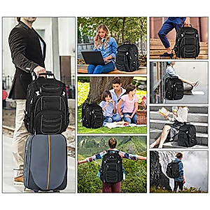 18.4 Laptop Backpack for Men, 60L Extra Large Gaming Laptops Backpack with USB Charger Port,TSA Friendly Flight Approved RFID Anti-Theft Pocket Heavy Duty Durable Computer Bag Backbag