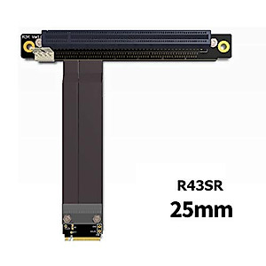 ADT-Link M.2 NGFF NVMe Key M Extender Cable to PCIE x16 Graphics Card Riser Adapter 16x PCI-e PCI-Express for M2 2230 2242 2260 2280 (25cm)