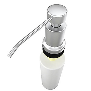 Ultimate Kitchen™ – Built-in FOAMING Soap Dispenser for Kitchen and Bathroom Countertop | Stainless Steel Foam Soap Pump with 17oz Under Counter Bottle | Installs Quickly | Satin Finish