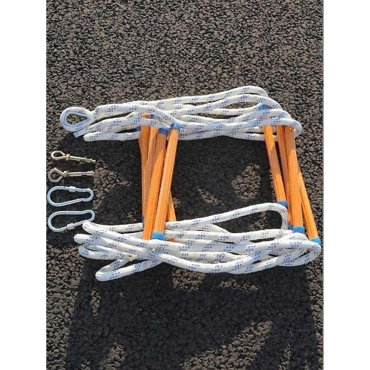 FGQCBBYC Fire Escape Ladder, Fire Escape Ladders 2-8 Storey Indoor/Outdoor Rope Ladder Escape from Window and Balcony Fast to Deploy/10M/33Ft