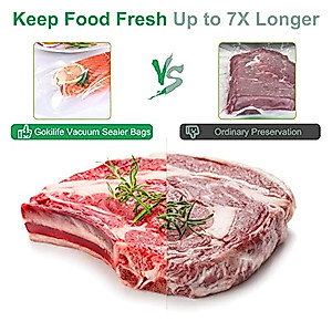 Gokilife Vacuum Sealer Bags - 2 Pack of 8" x 50' Food Saver Bags, Commercial Grade Vacuum Seal Bags Rolls with BPA Free and Heavy Duty, Seal a Meal Bags Great for Vac Storage, Meal Prep or Sous Vide