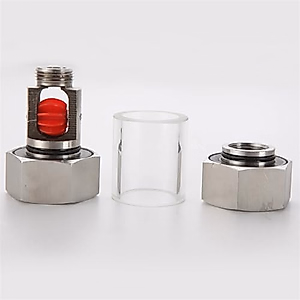 1/4" 3/8" 1/2" 3/4" 1" BSPT Female in-Line 304 Stainless Steel Window Sight Flow Indicator with Impelle(Normal Body,1")