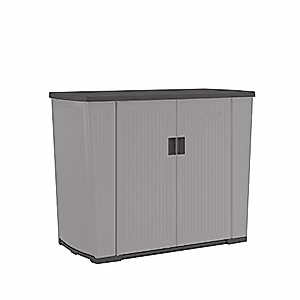 Suncast Backyard Oasis Outdoor Storage Unit, 130 Gallons, Peppercorn