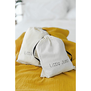 2 Pack Baby Lounger Cover for Newborn, Organic Cotton Muslin Lounger Pillow Case for Babies, Snug Fitted Removable Slipcover, Babynest Cover for Boys & Girls (Orange & Blue)