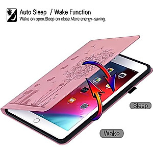 Case for iPad Mini 5 (5th Generation 7.9" 2019), Cover for iPad Mini 4,4th Generation 7.9" 2015, PU Leather Cover with Auto Sleep Wake for iPad Mini 1/Mini 2/Mini 3, Pink