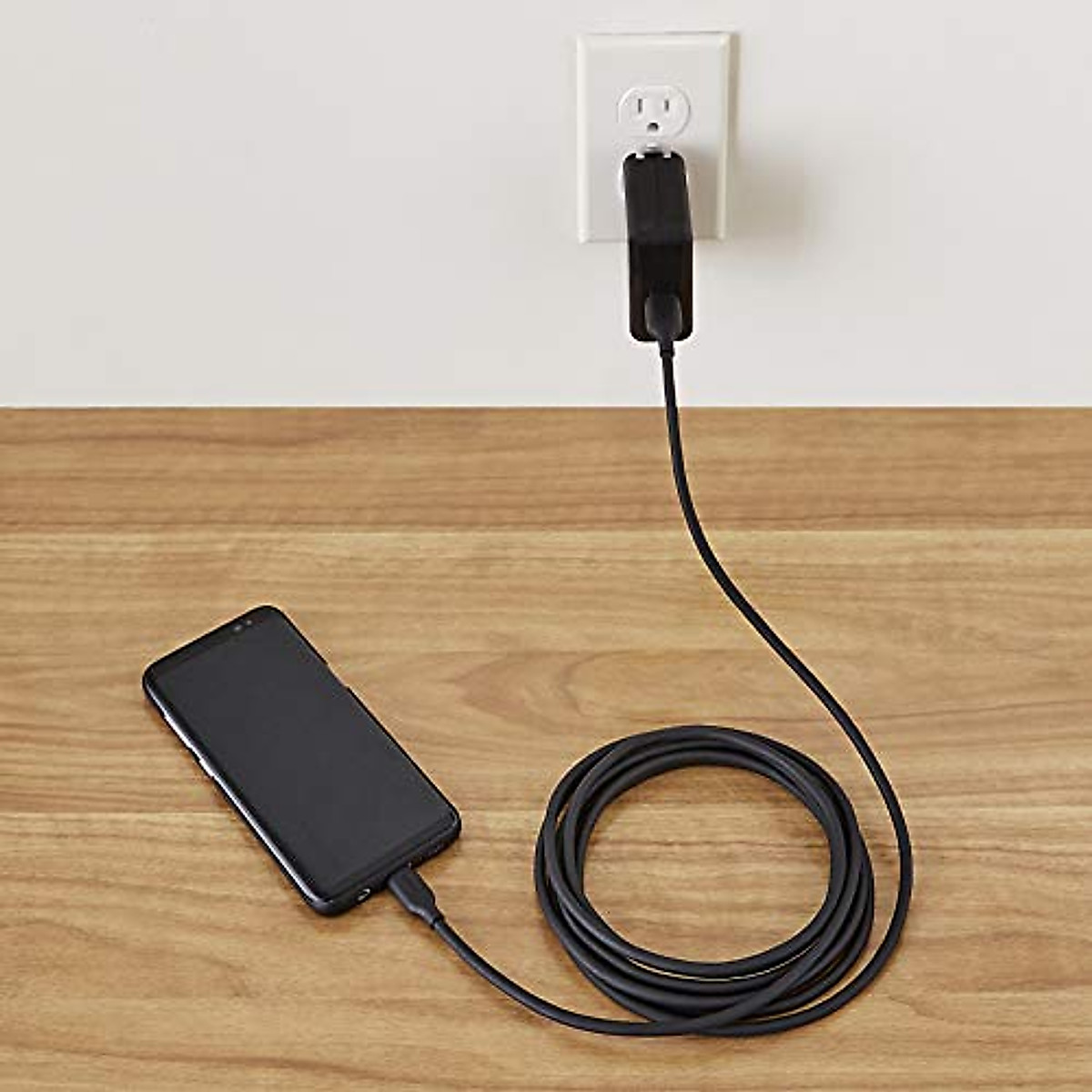 Amazon Basics USB-C to USB-A 2.0 Fast Charger Cable, 480Mbps Speed, USB-IF Certified, for Apple iPhone 16/15, iPad, Samsung Galaxy, Tablets, Laptops, 10 foot, Black