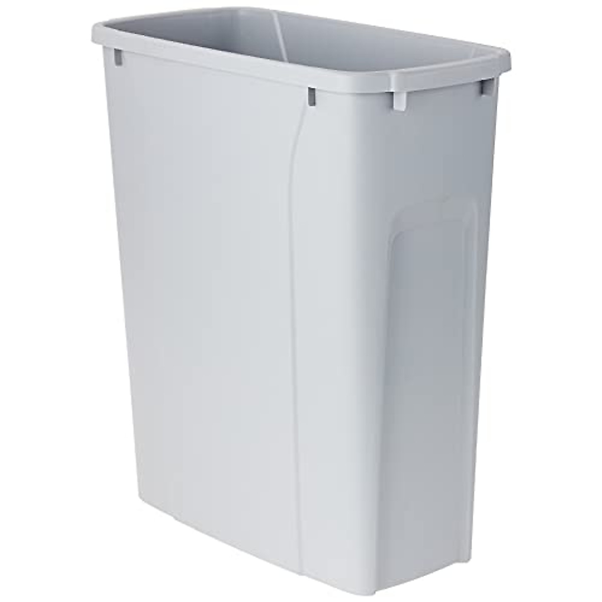 Knape & Vogt RS-PSW9-1-20-P 17 in. H x 8 in. W x D Steel in-Cabinet 20 Qt. Single Platinum Pull Out Trash Can