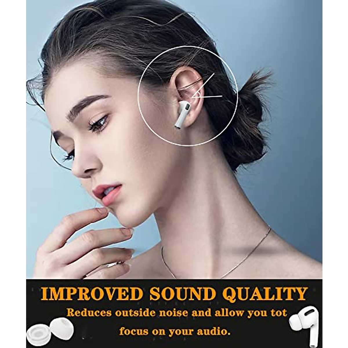 Ear Tips for Airpods Pro,Silicon Earbuds Tips with Noise Reduction Hole,Replacement Ear Tips for Airpods Pro 2nd Generation and Airpods Pro Suitable for Box and Charging Case.[3Pairs] S-10(S/M/L)