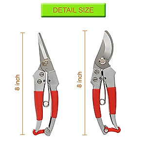JOYFUL&HOPEFUL Pruning Shears Pack of 2, Garden Shears Pruners with Precision Blades for Gardening,Trimming Plant Tree Flower