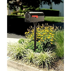 Architectural Mailboxes 7680B-10 MB1 Mount Mailbox and In-Ground Post Kit, Medium, Bl