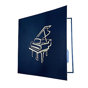 iGifts And Cards Piano Maestro: 3D Pop Up Card for Musicians - 6"x6" Enveloped Melody, Ideal for Recitals & Music Teachers, Notes of Appreciation, Gift for Concert Pianists' Birthday