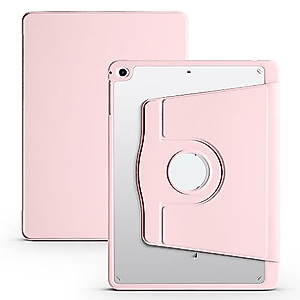 Tablet PC Case Clear Back Case Compatible with iPad Air 2/Air 1 for iPad 2018 2017 9.7" with Pen Holder, 360 Degree Swivel Stand Folio Flip Smart Tablet Cover Auto Sleep/Wake Tablet Case Tablet home (