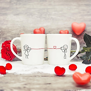 BoldLoft Say I Love You His and Hers Coffee Mugs-Couple Mugs Set I Love You Gifts for Her Girlfriend Wife Couple Gifts for Anniversary Valentines Day Wedding Engagement