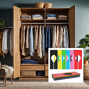 YHOLSDAS Closet Dividers for Hanging Clothes, Rectangular Closet Dividers for Sorting Clothing Size, Color, Writable & Reusable Rack Dividers for Sorting Clothing, 2" x 5", 7pcs