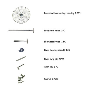 Dowell 4001 360D 30in H Wall Corner Lazy Susan ,Double Rack