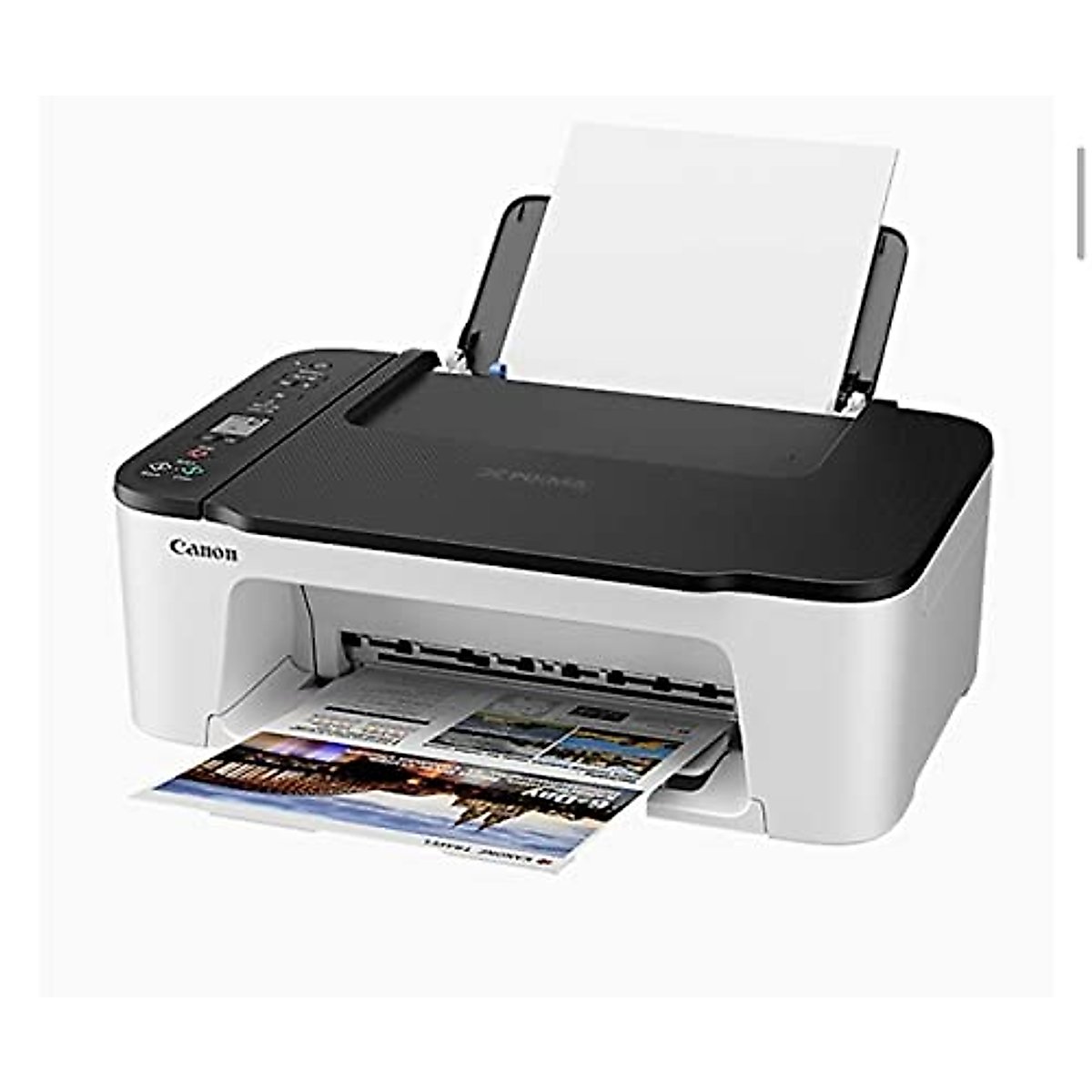 Canon PIXMA TS Series Wireless All-in-One Color Inkjet Printer - Print Copy Scan - Mobile Printing, 50 Sheets Paper Tray, 4800 x 1200 dpi, 1.5'' LCD Display, with MTC Printer Cable White