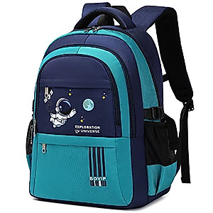 BOVIP Bookbags Cute Lightweight School Backpack for Toddlers Boys Girls Middle School Elementary Green Large