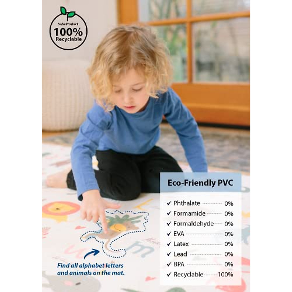 Baby Care Play Mat - Haute Collection (Large, Moroccan - Blue)