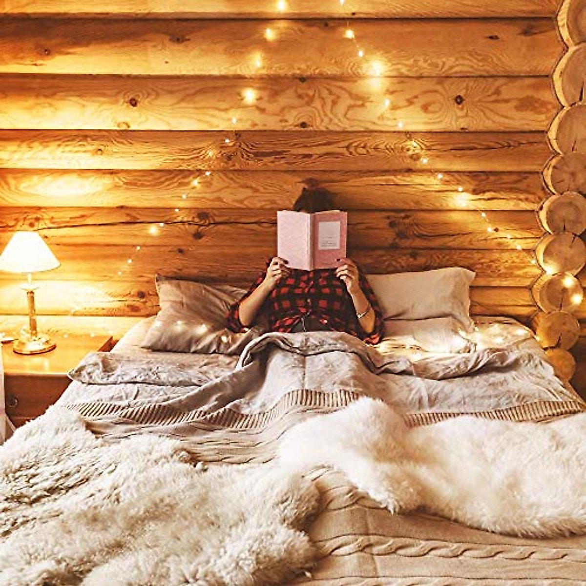 Outlet！ZAECANY LED String Lights 99ft 300 LEDs Fairy String Lights with Switch/Timer, Indoor/Outdoor Copper String Lights with Remote, for Birthday, Wedding, Christmas Decor,Plug in/8 Modes Warm White