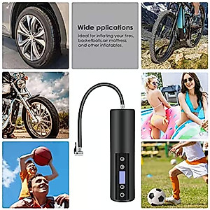 150 PSI Tire inflator portable air compressor with LCD Display Emergency LED Light Rechargeable Li-ion Batteryd Electric Cordless Air Pump for Cars, Motorbikes, Balls, Swim rings and All Bicycles