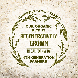 Lundberg Basmati Rice, Long Grain White Rice - Non-Sticky, Fluffy, Nutty, Aromatic Rice, Vegan Food, Healthy Meals, Gluten-Free Rice Grown in California, 32 Oz