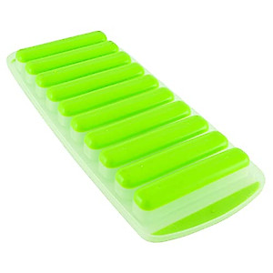 Meadow Lane Ice Stick/Cube Tray, Green 1-Tray (1-Pack, Green), Narrow and Long for Sports Bottles