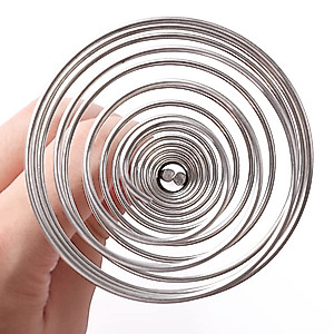 Coil Whisk Eggs, 8 Inch Egg Beater, Stainless Steel Wire Whisk, Egg Whisker with Rotating Spring, Flexible Egg Beater, Hand Eggbeater for Cooking Whipping Mixing Blender Kitchen Cream Egg