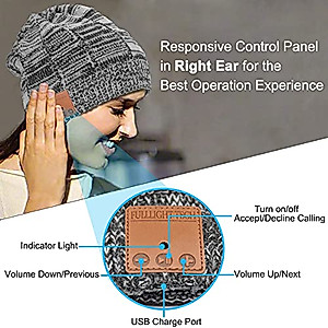 Bluetooth Hat Beanie,Winter Unique Christmas Stocking Stuffers Gifts for Men Women Mens Dad Teens Teenage Him Her Boyfriend