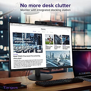 Targus 24-inch USB-C Docking Computer Monitor w/ 100W PD, Adjustable Height Mac PC Monitor 360 Degree Rotating 24 inch Monitor Gaming Monitor w/Dock, Dual Monitor Compatible w/DM4240SUSZ (DM4240PUSZ)