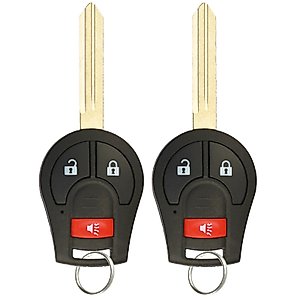 KeylessOption Keyless Entry Remote Control Car Uncut Ignition Key Fob Replacement for CWTWB1U751 (Pack of 2)