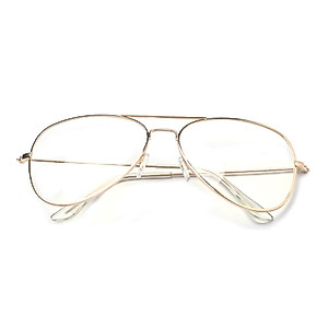 Outray Classic Aviator Metal Frame Clear Lens Glasses 2167c2 Gold